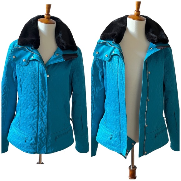 NILS | Jackets & Coats | Nils Ski Snow Jacket Turquoise Faux Fur ...